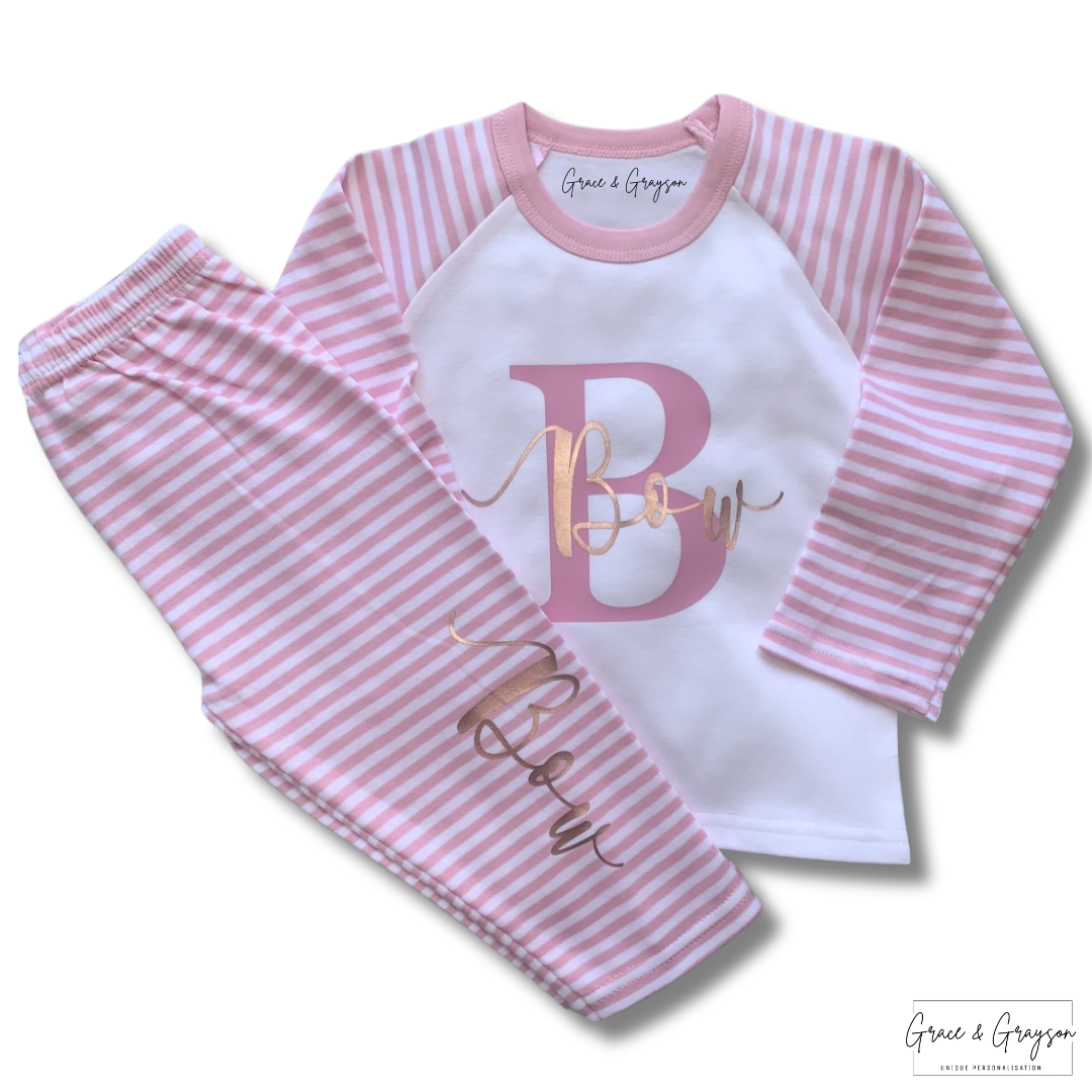 Personalised Name & Initial Pyjamas - Grace & Grayson